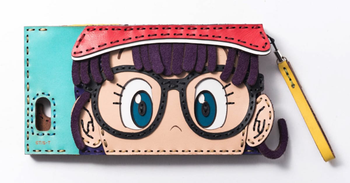 アラレちゃんのiPhoneケース＆うんちくんストラップ、カラフルなレザー使用 - コミックナタリー