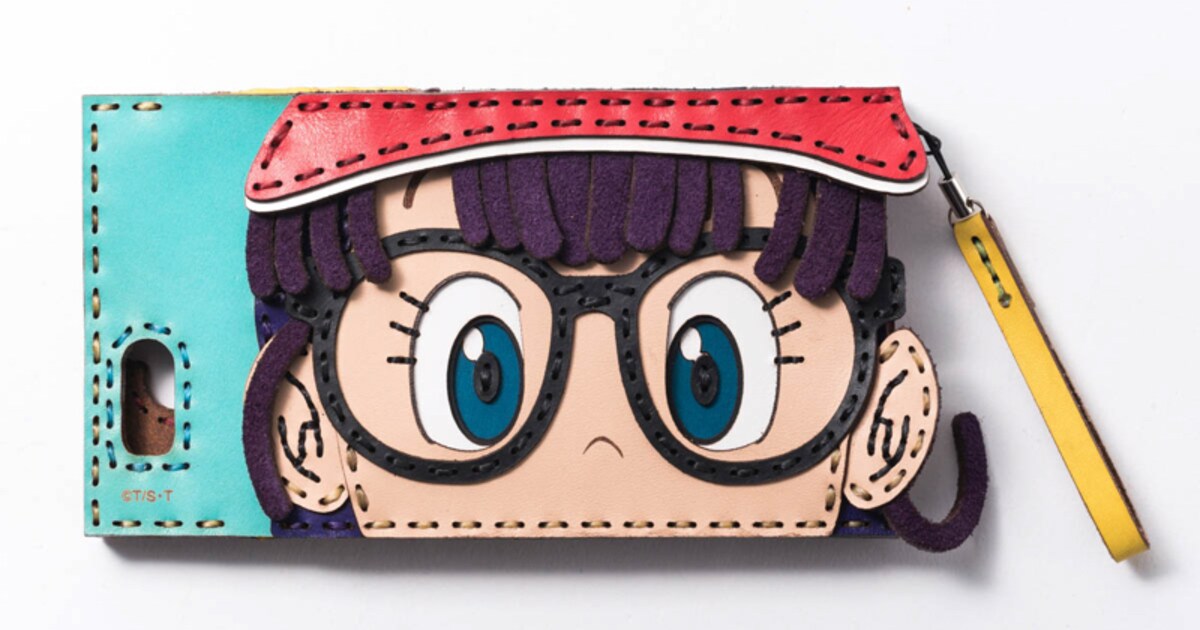 アラレちゃんのiPhoneケース＆うんちくんストラップ、カラフルなレザー使用 - コミックナタリー