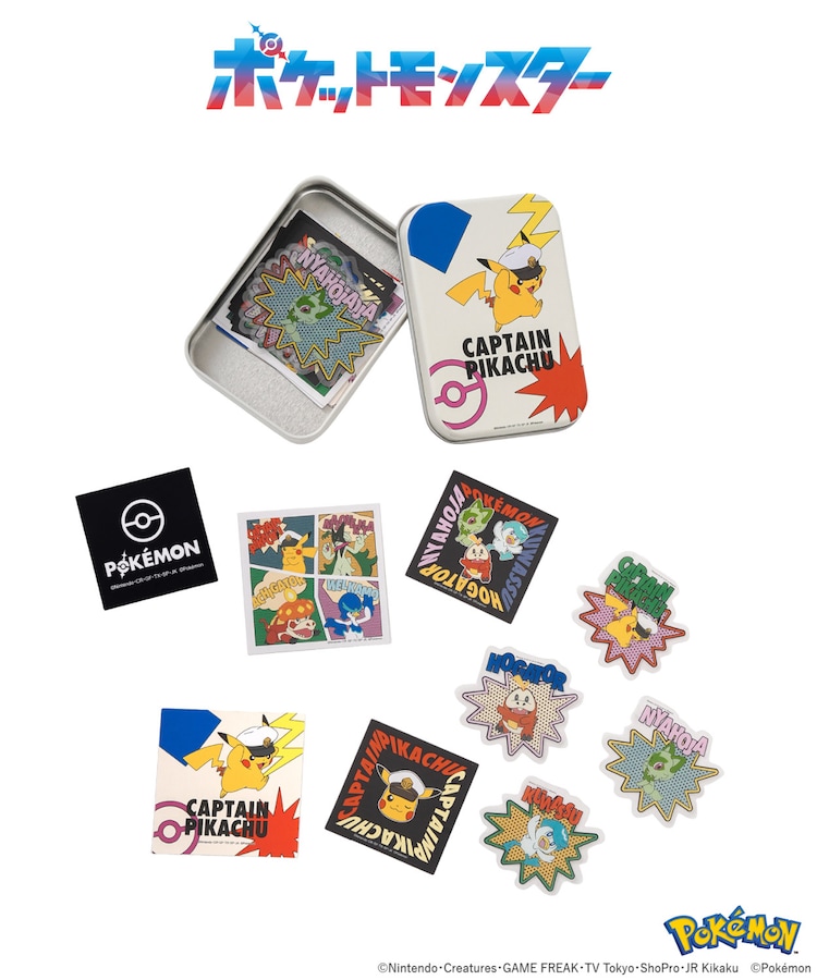 缶入りステッカー - アニメ「ポケモン」キャプテンピカチュウやマスカーニャのグッズが3COINSで発売 [画像ギャラリー 2/7] - コミックナタリー