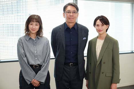 左から堀田真由、生瀬勝久、臼田あさ美。