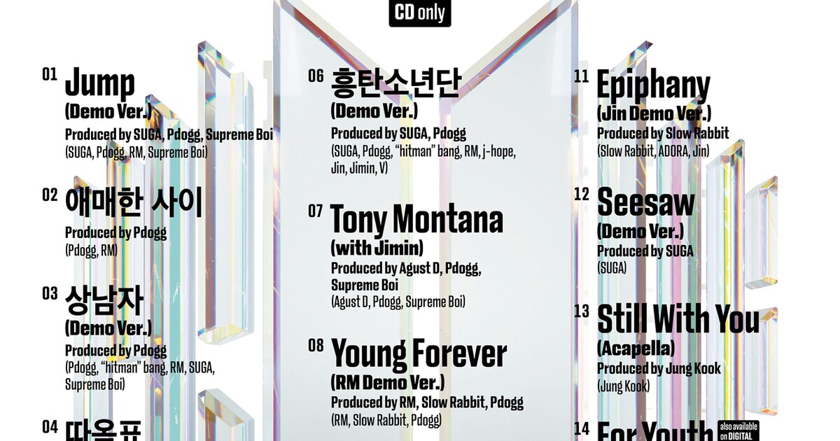 BTSニューアルバム「Proof」DISC 3に未発売曲やデモバージョン - 音楽ナタリー